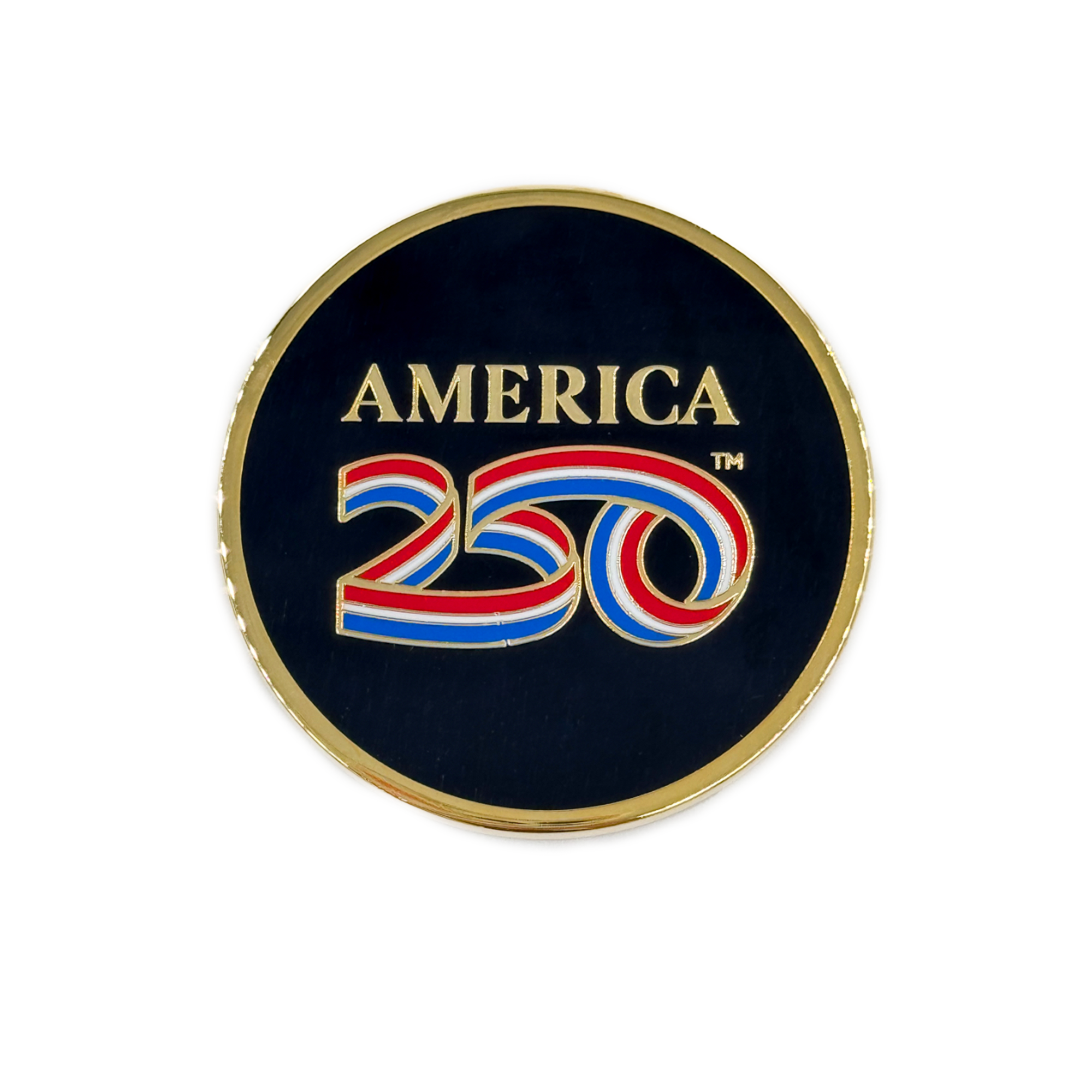 Official America250 Gold Plated Challenge Coin